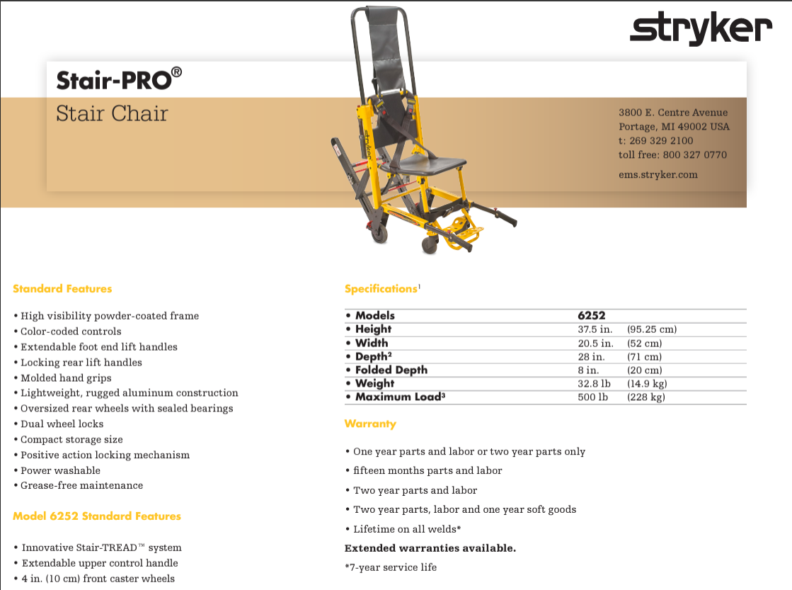 Stryker Stair-PRO - Pea Ridge EMS Training